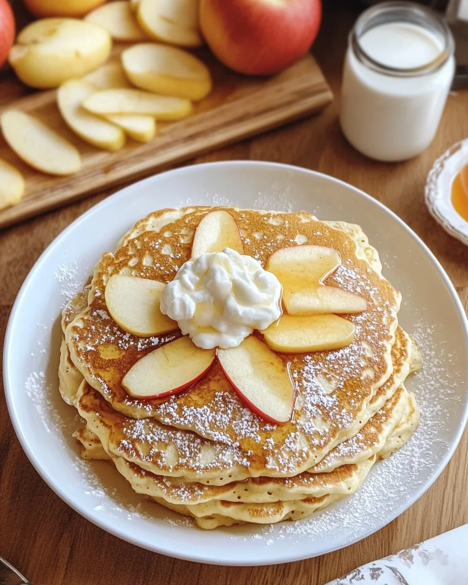 Apple Yogurt Pancakes - Crisp Tastes