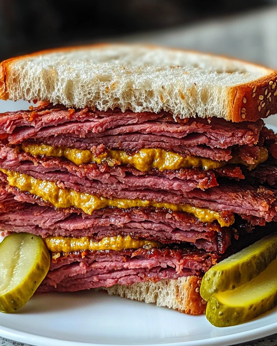 Classic Pastrami on Rye Sandwich: A Timeless Deli Delight - Crisp Tastes