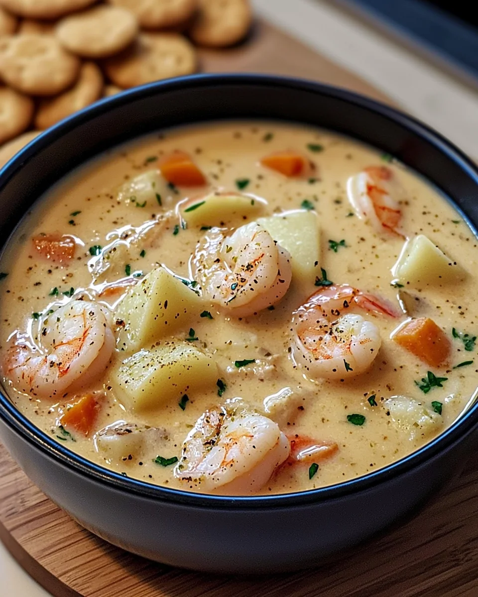 Creamy seafood chowder - Crisp Tastes