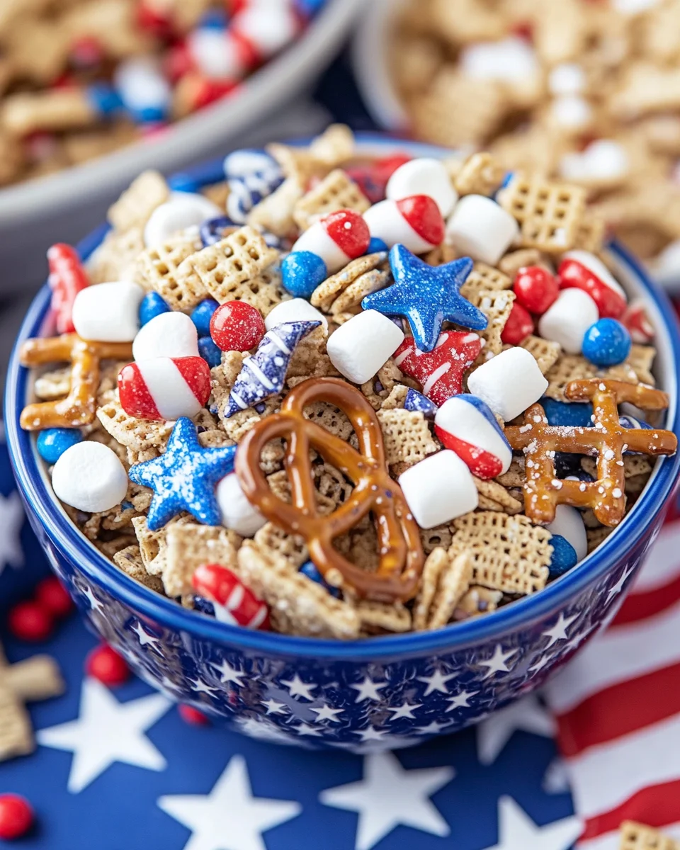 Patriotic Party Mix: A Festive Snack for Celebrations! - Crisp Tastes