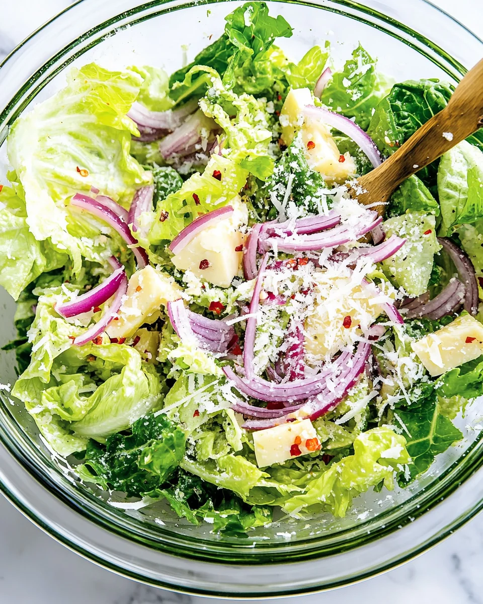 5-Minute Lemon Parmesan Lettuce Salad: Quick & Delicious! - Crisp Tastes