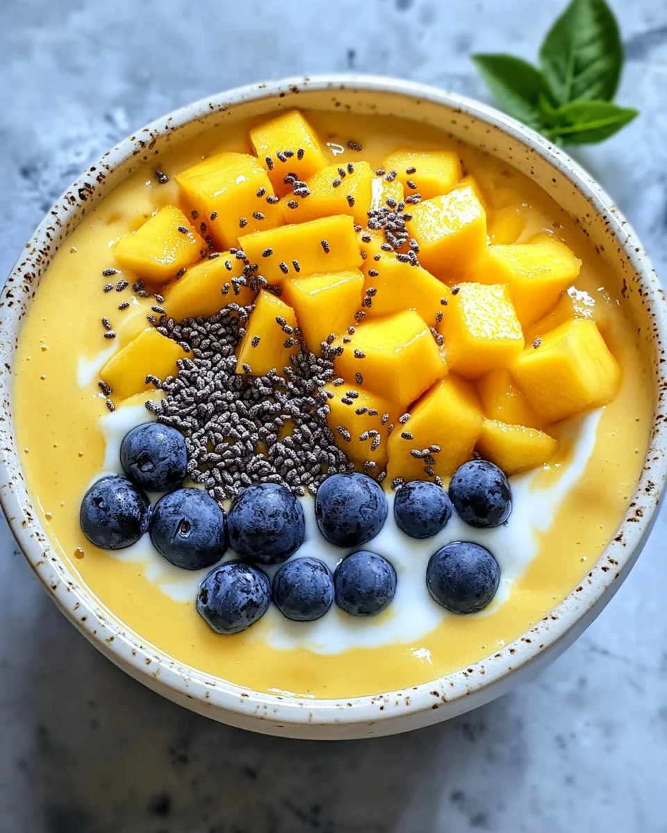 Mango Smoothie Bowl - Crisp Tastes
