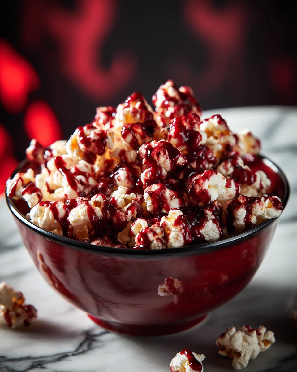 Bloody Red Velvet Popcorn - Crisp Tastes