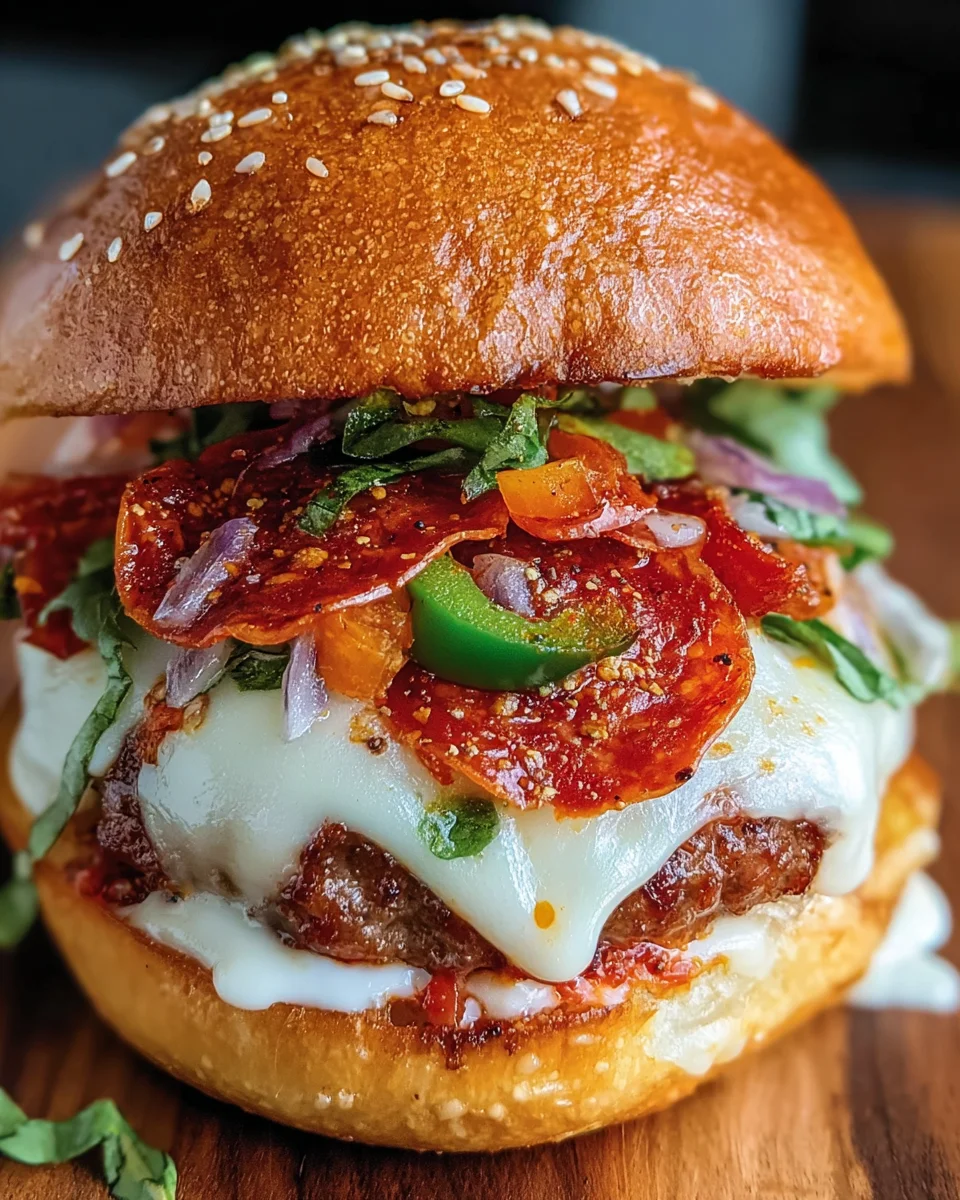Pepperoni Burger Provolone Brioche: A Flavorful Delight! - Crisp Tastes