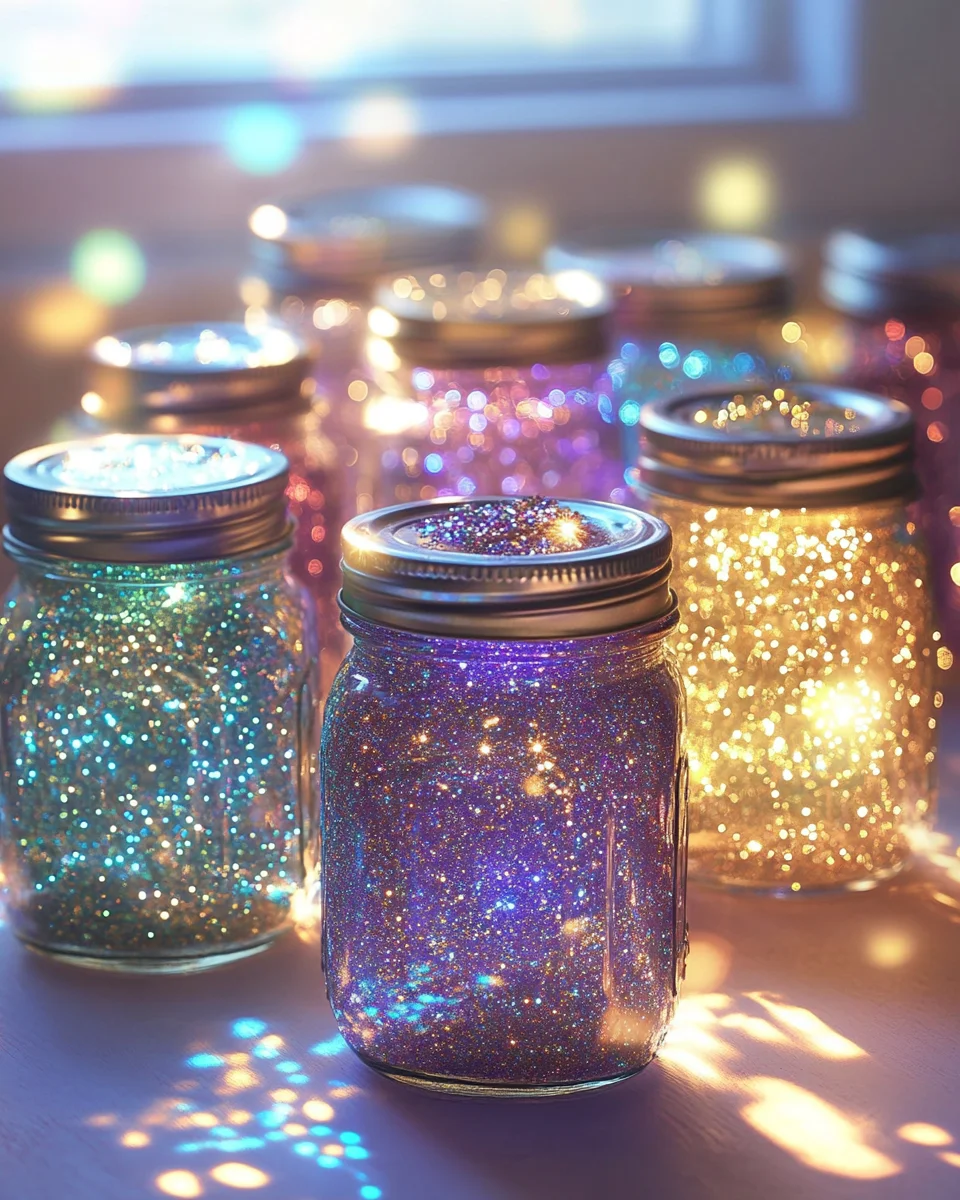 Suncatcher Glitter Jars Create Sparkling Magic Today! - Crisp Tastes