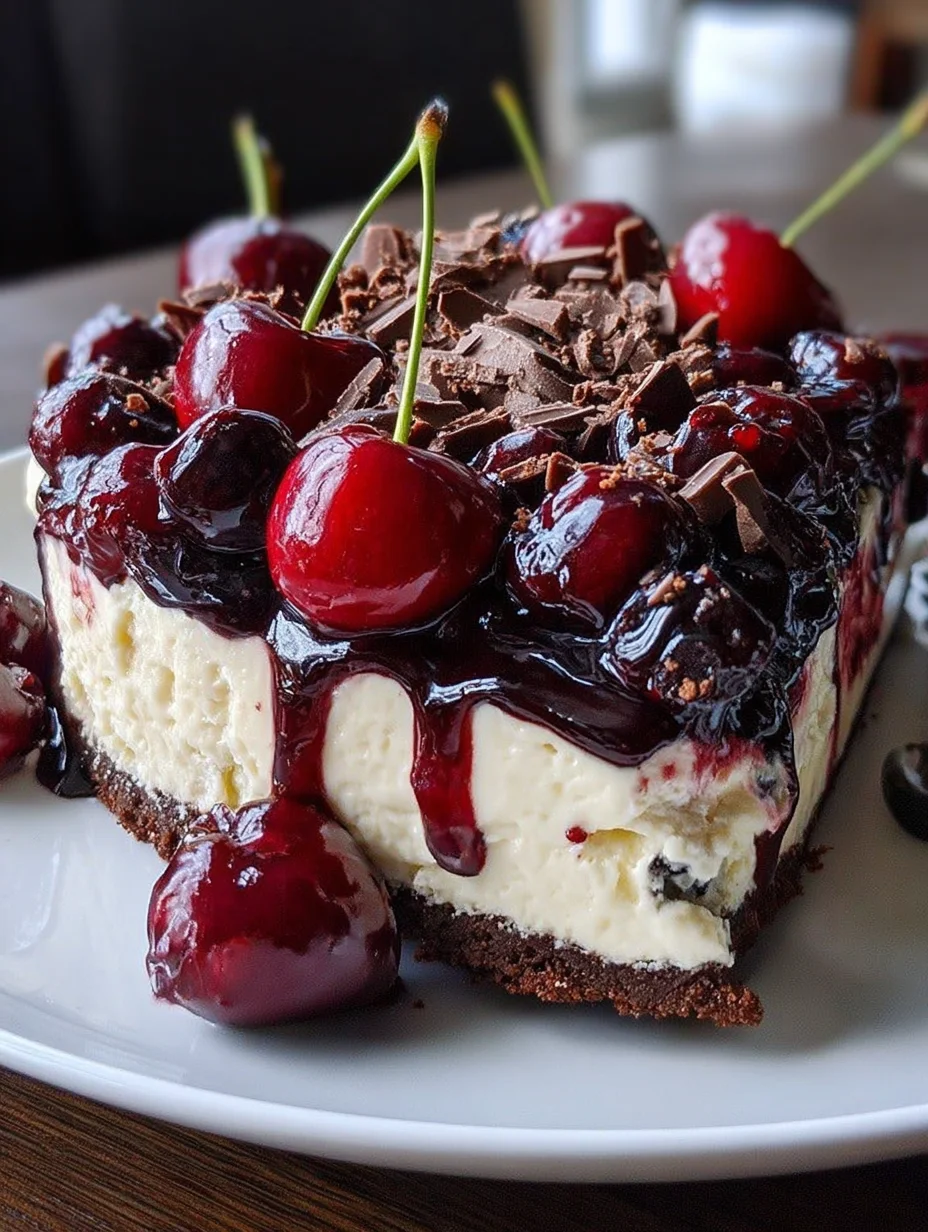 No-Bake Black Forest Berry Cheesecake - Crisp Tastes