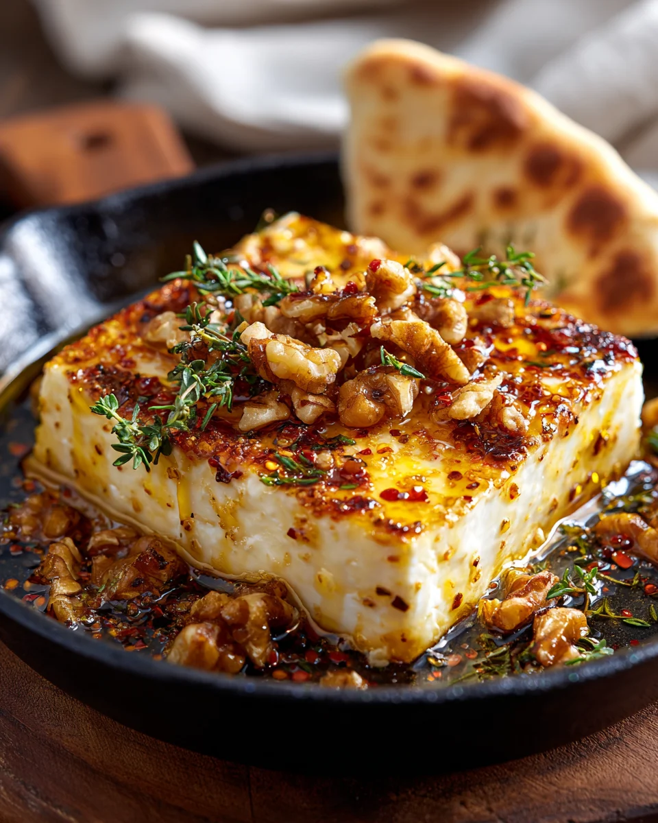 Caramelized Feta with Chili-Honey – Irresistible & Easy Appetizer