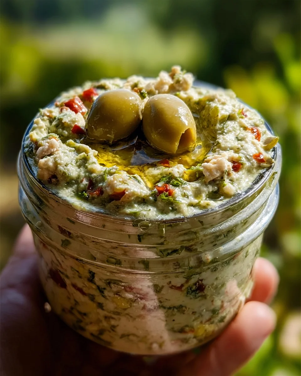 Olive Lovers’ Dream Dip – Creamy Feta & Green Olive Spread - Crisp Tastes