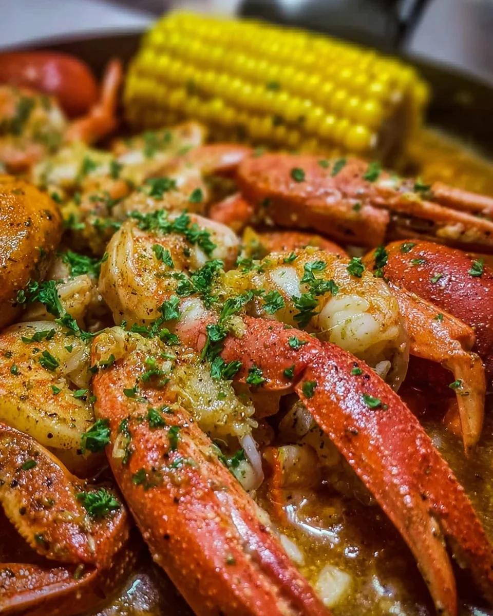 Cajun Seafood Boil with Garlic Butter Sauce - Crisp Tastes