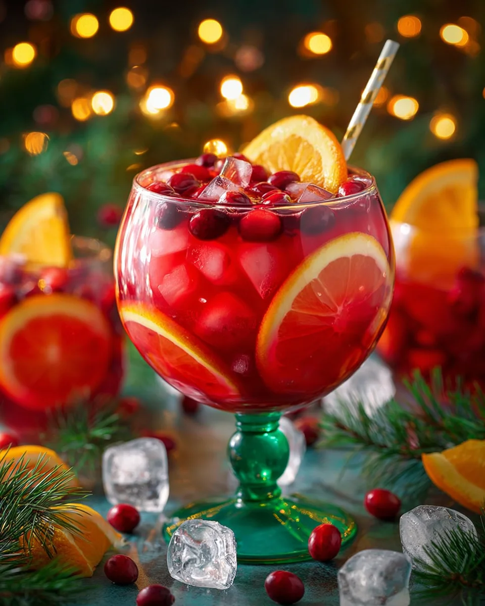Christmas Punch Mocktail Recipe - Crisp Tastes