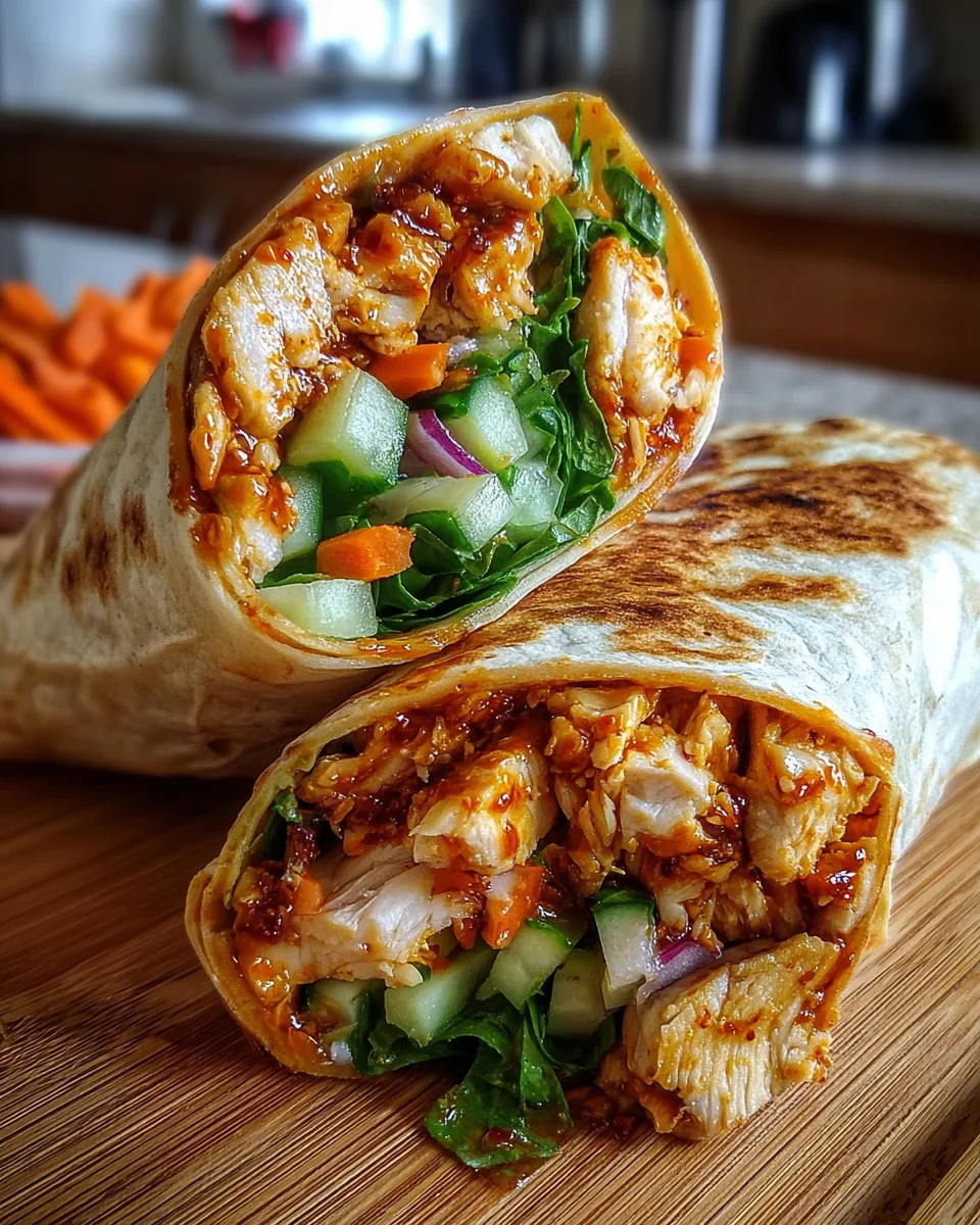 Sweet Chili Chicken Wraps - Crisp Tastes