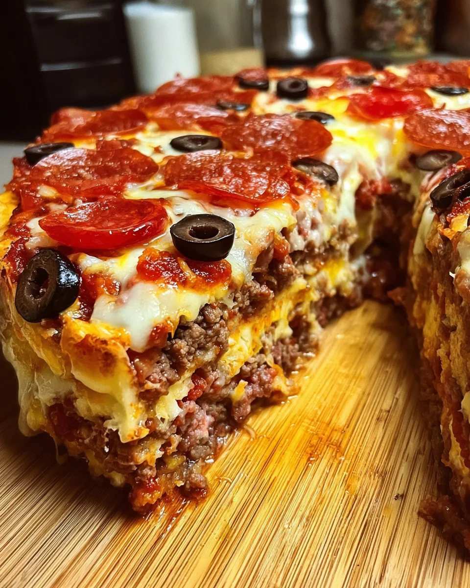 Ultimate Stuffed Layered Pizza Pie - Crisp Tastes
