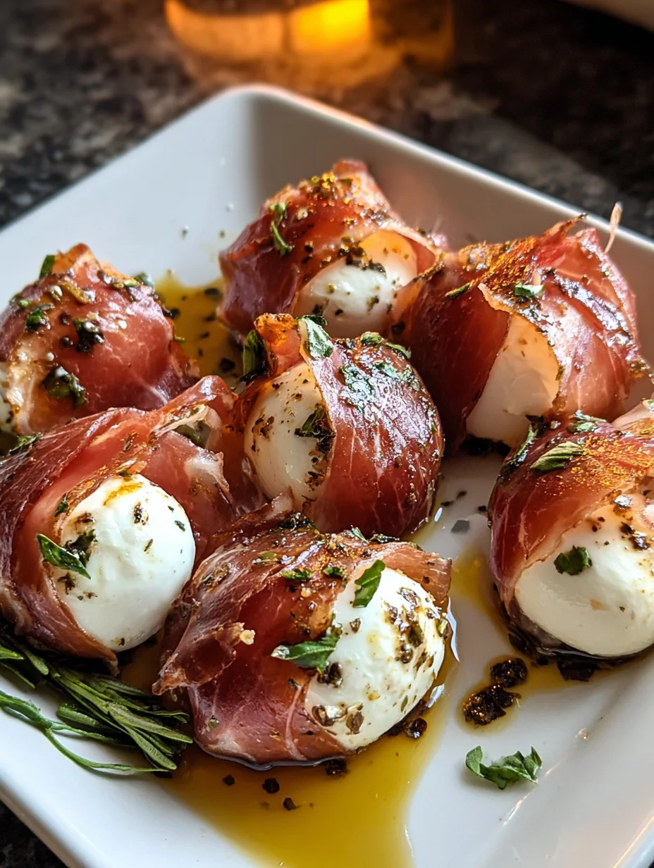 Prosciutto Wrapped Mozzarella Bites: A Quick Appetizer! - Crisp Tastes