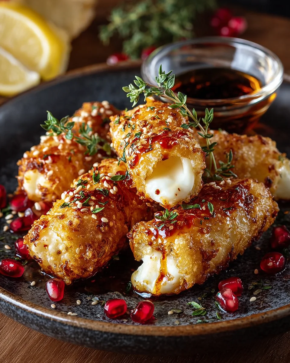 Crispy Fried Goat Cheese Rolls with Hot Chili Honey - Crisp Tastes