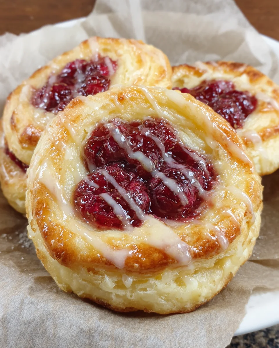 Raspberry Cheesecake Danish Pastry - Crisp Tastes