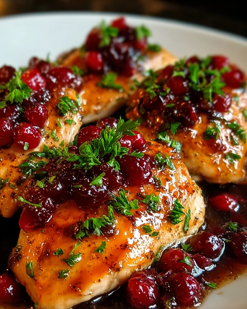 Slow Cooker Cranberry Chicken - Crisp Tastes