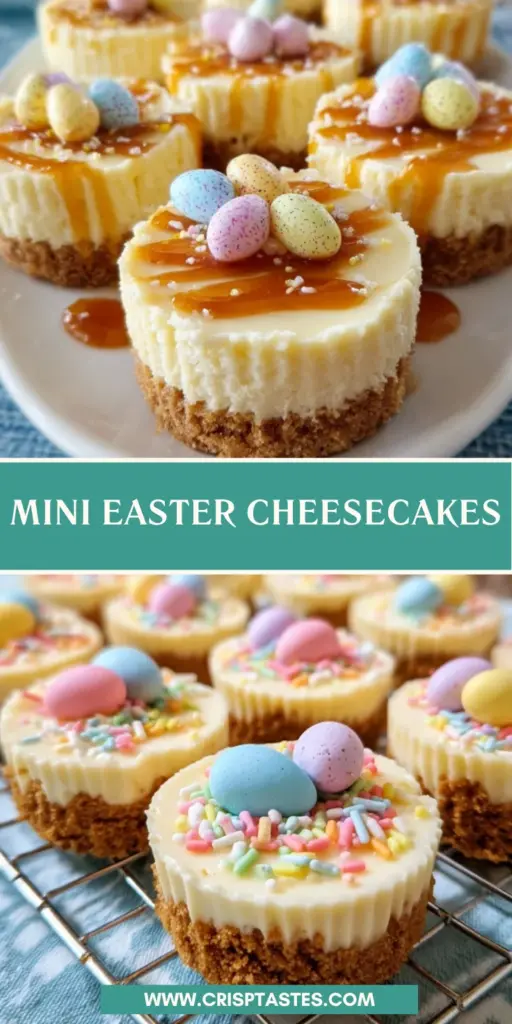 Mini Easter Cheesecakes - Crisp Tastes