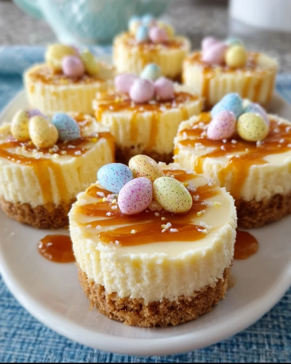 Mini Easter Cheesecakes - Crisp Tastes