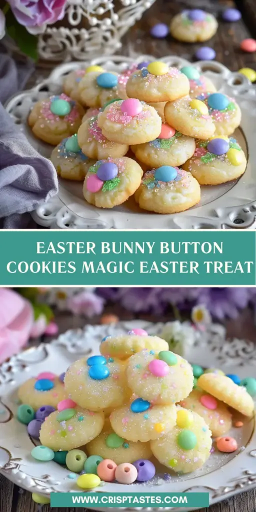 Easter Bunny Button Cookies Magic Easter Treat - Crisp Tastes